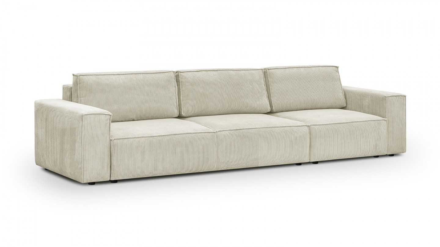 Canapé modulable convertible 5 places avec coffre de rangement en ...
