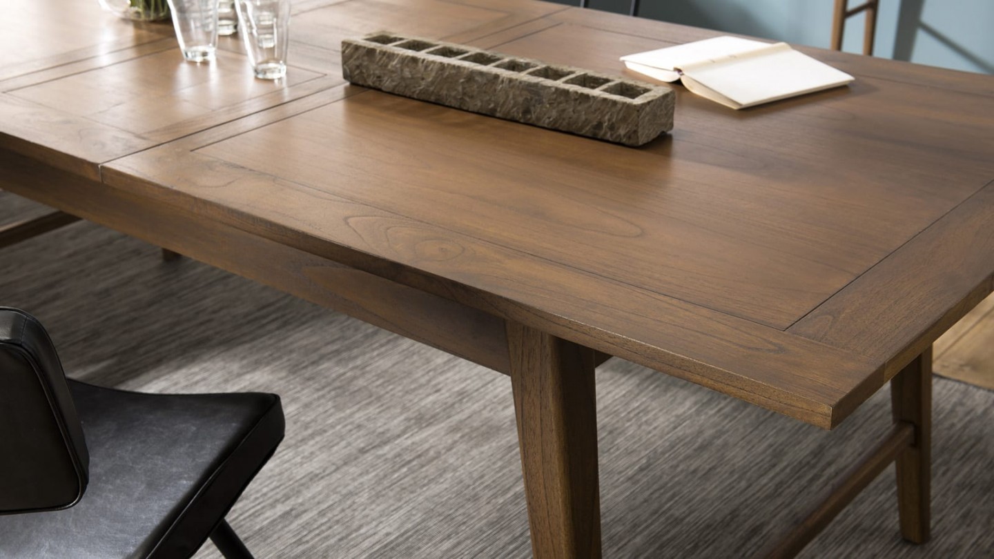 Table à manger 8 personnes extensible en mindi - Collection Lara - Homifab