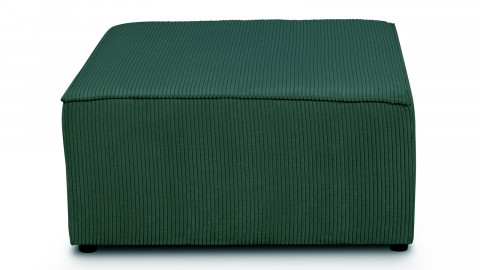 Pouf en velours côtelé vert kaki - Arty - Homifab