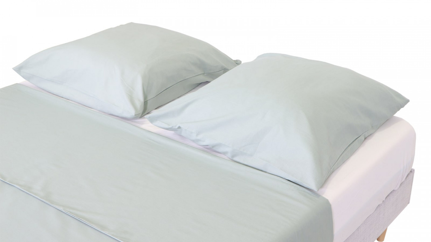 Ensemble Lit Dina en tissu gris clair 160x200 cm +Matelas mousse Clean ...