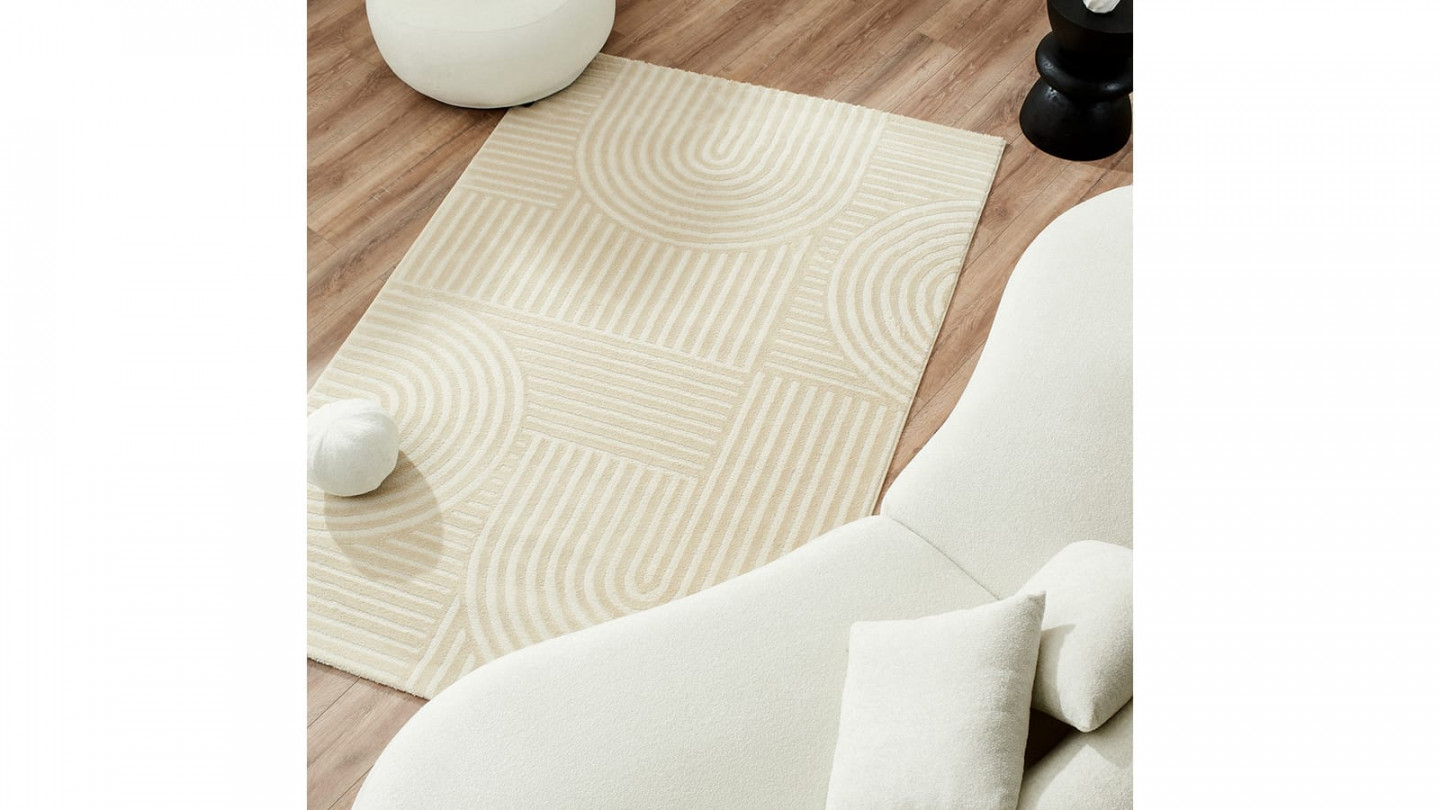 Tapis relief Ecru 200x290 - Dora - Homifab