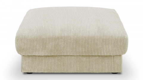 Pouf en velours côtelé rouille - Livia - Homifab
